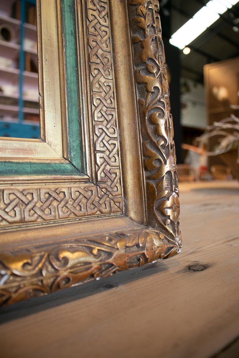 19th Century Spanish Handcrafted Giltwood Frame For Sale at 1stDibs