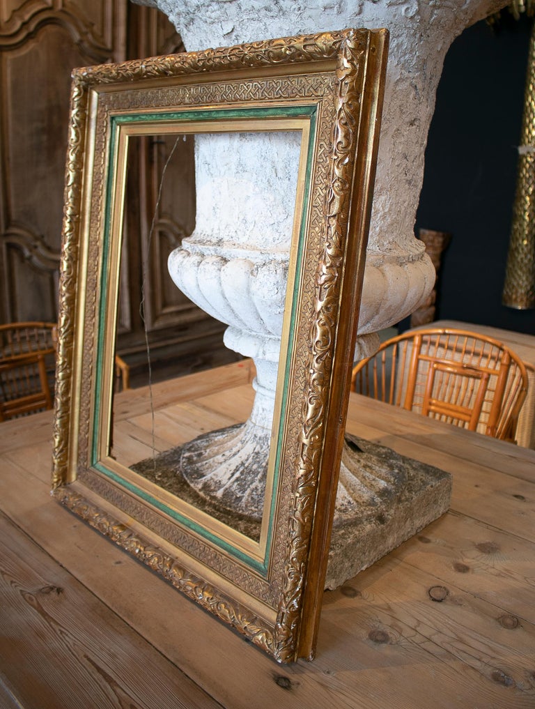 19th Century Spanish Handcrafted Giltwood Frame For Sale at 1stDibs