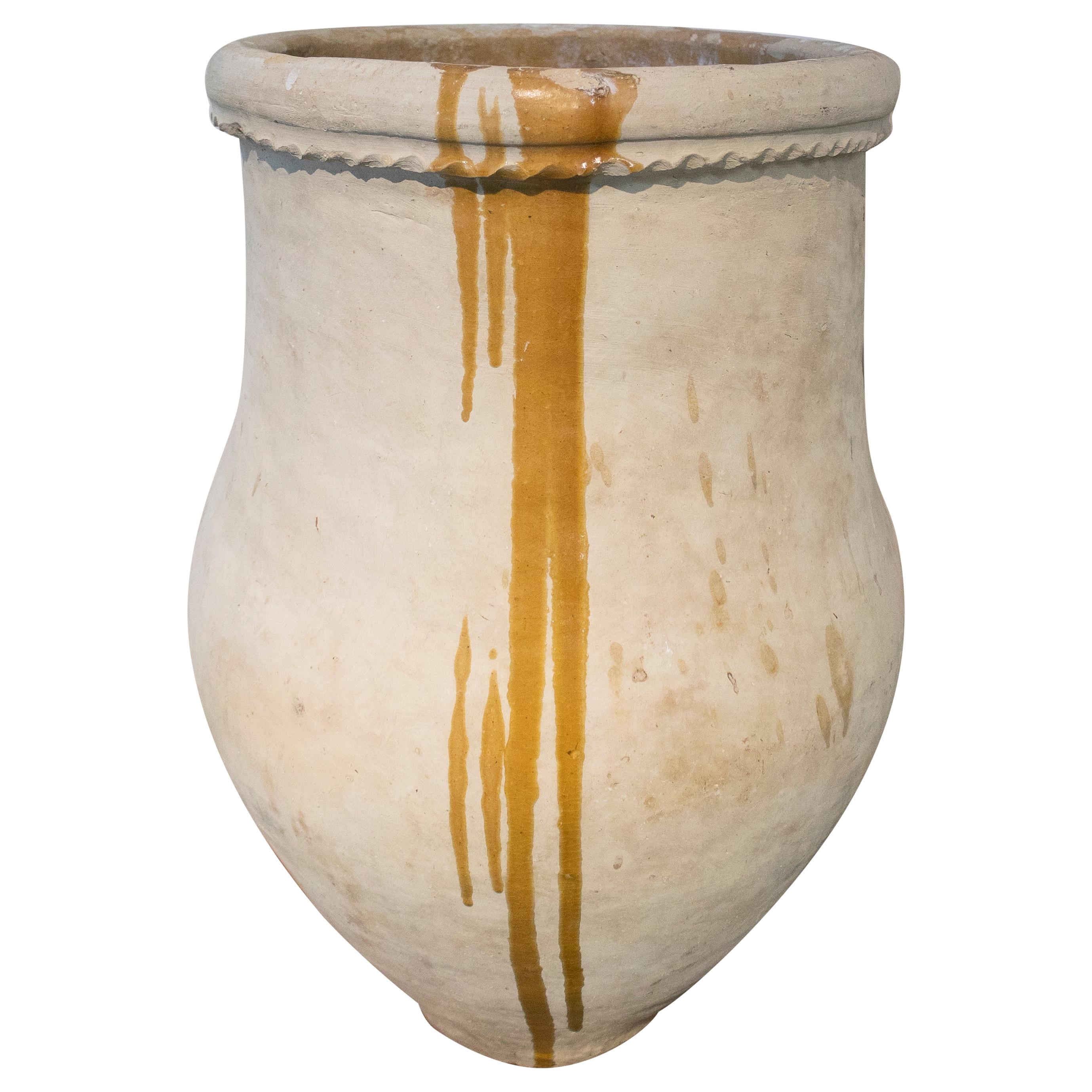 19th Century Pair of Spanish Green Glazed Ceramic Wall Hanging Pots at ...