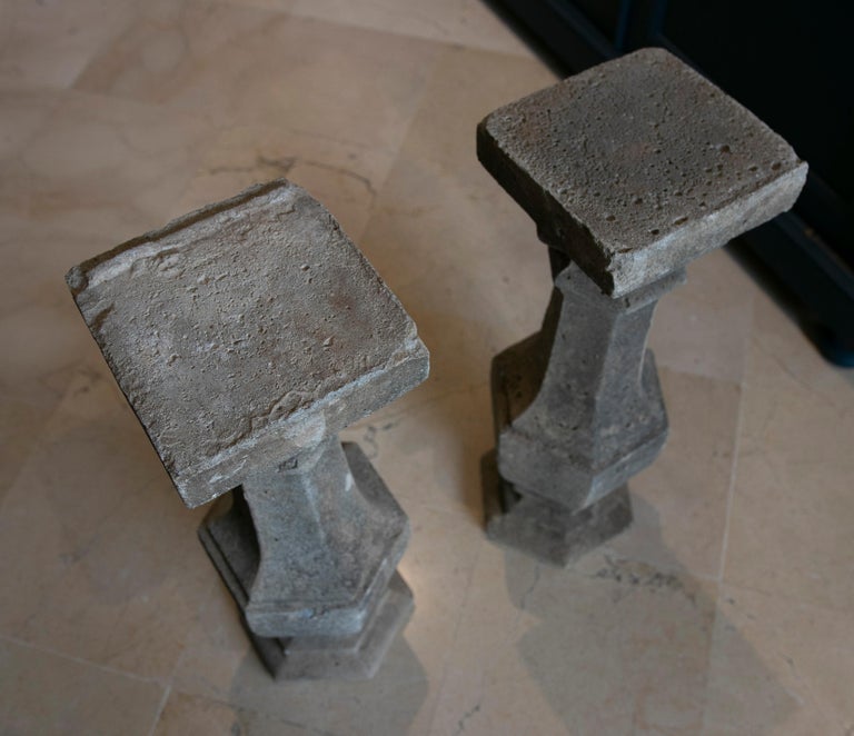19th Century Spanish Pair of Stone Balusters For Sale at 1stDibs