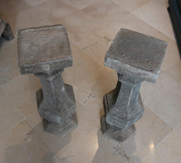 19th Century Spanish Pair of Stone Balusters For Sale at 1stDibs