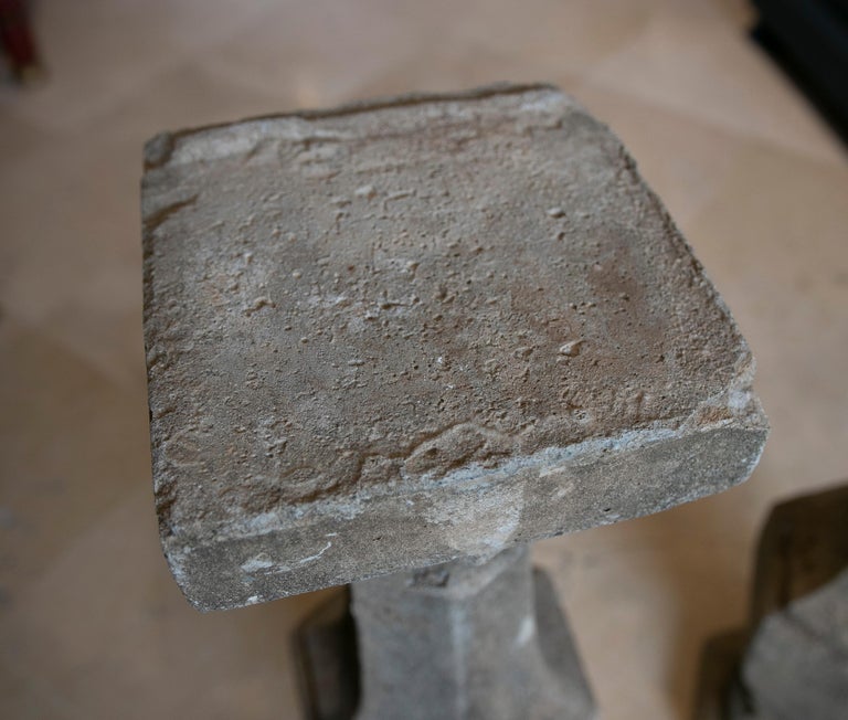 19th Century Spanish Pair of Stone Balusters For Sale at 1stDibs