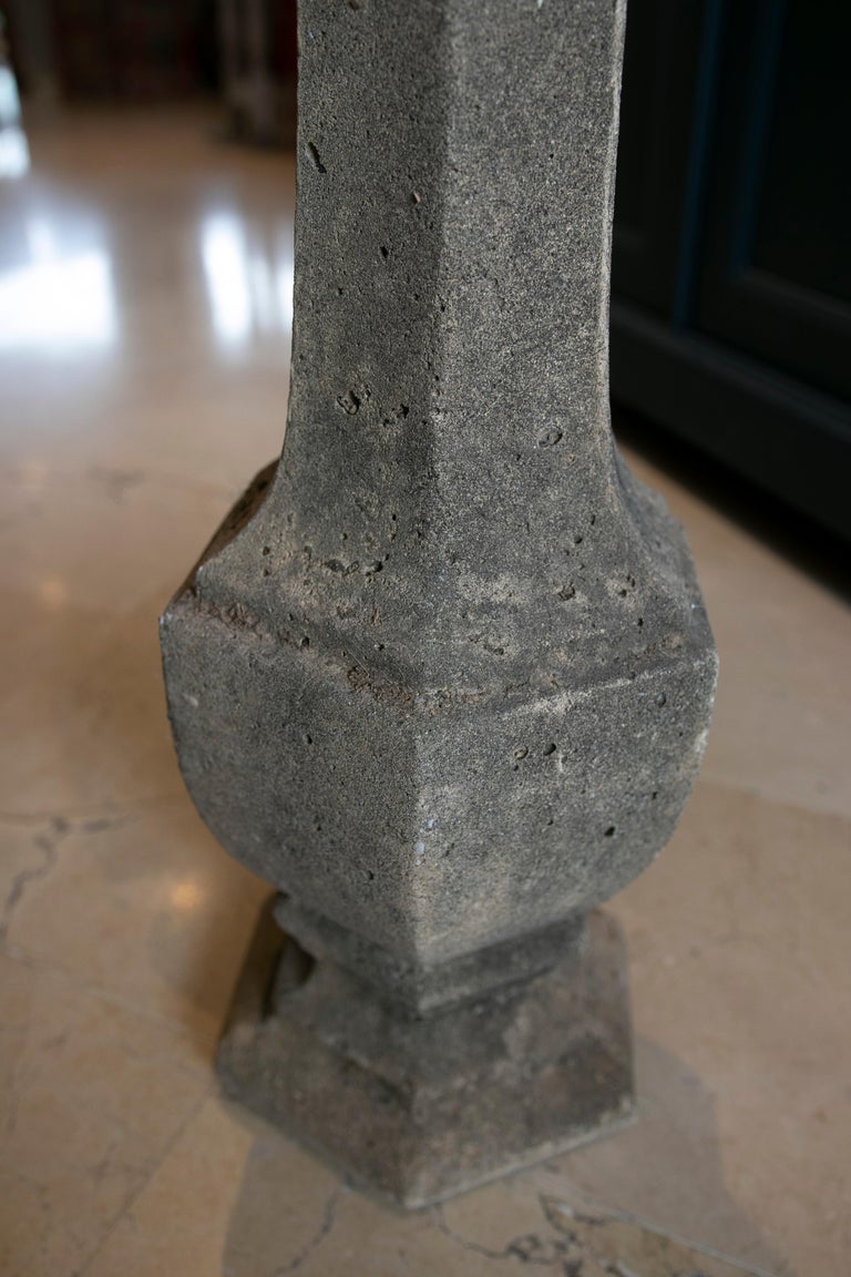 19th Century Spanish Pair of Stone Balusters For Sale at 1stDibs