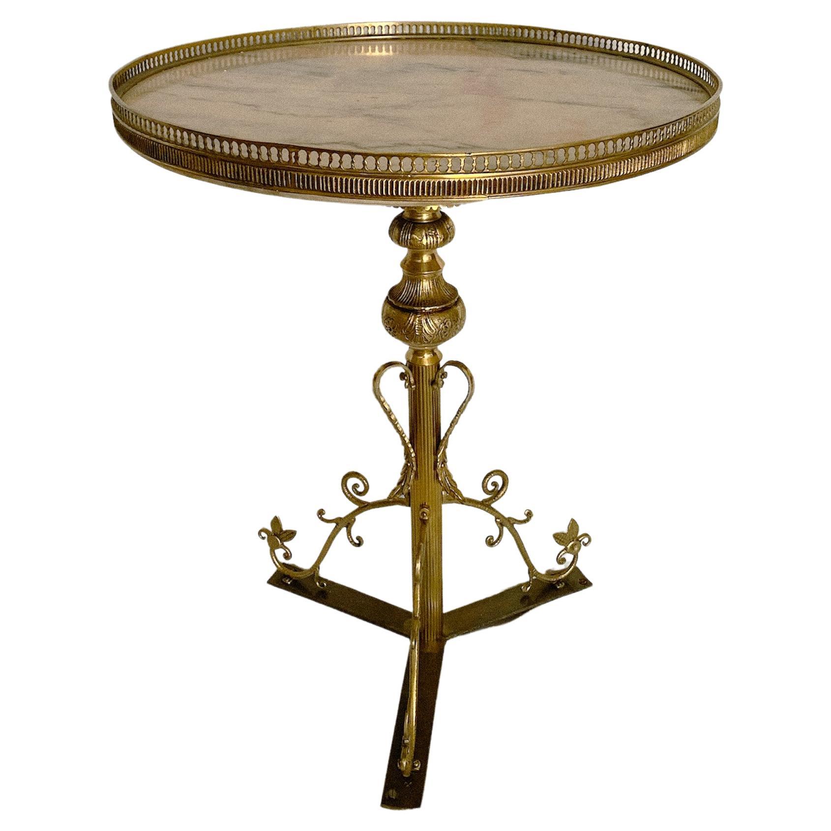 Rosa Canina brass side table For Sale at 1stDibs