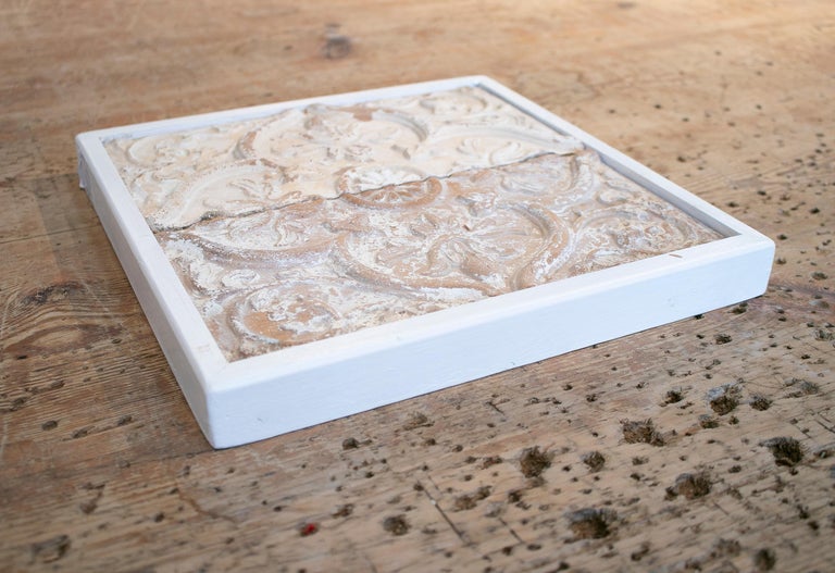 19th Century Spanish Set of 2 Framed Low-Relief Ceramic Tiles For Sale ...