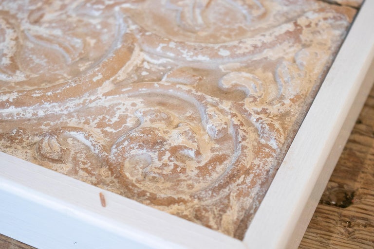 19th Century Spanish Set of 2 Framed Low-Relief Ceramic Tiles For Sale ...