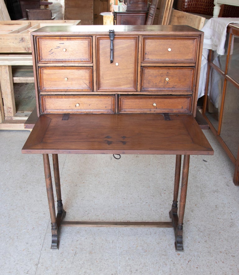 19th Century Spanish Wooden Cabinet with Original Foot, Door and ...