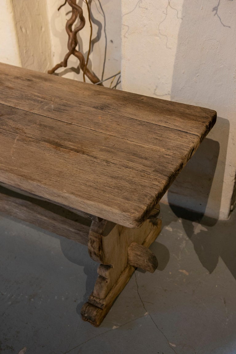19th Century Spanish Wooden Side Table Unit Legs with Crossbars For ...