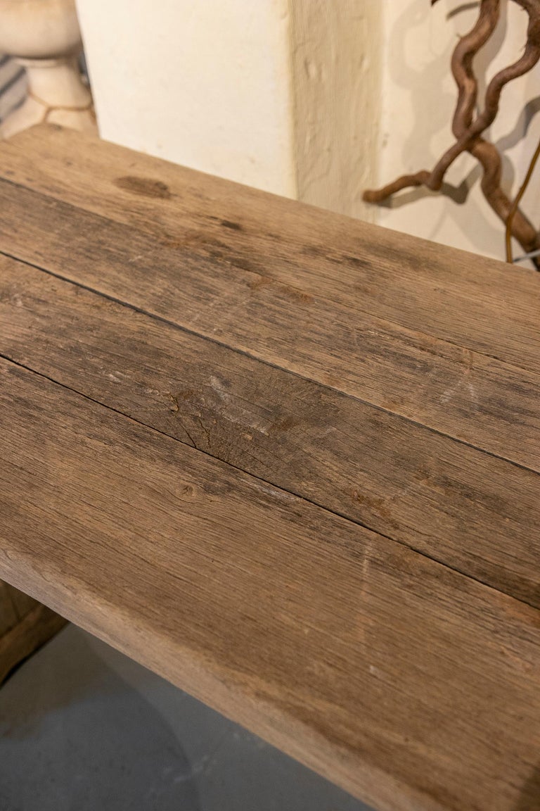 19th Century Spanish Wooden Side Table Unit Legs with Crossbars For ...