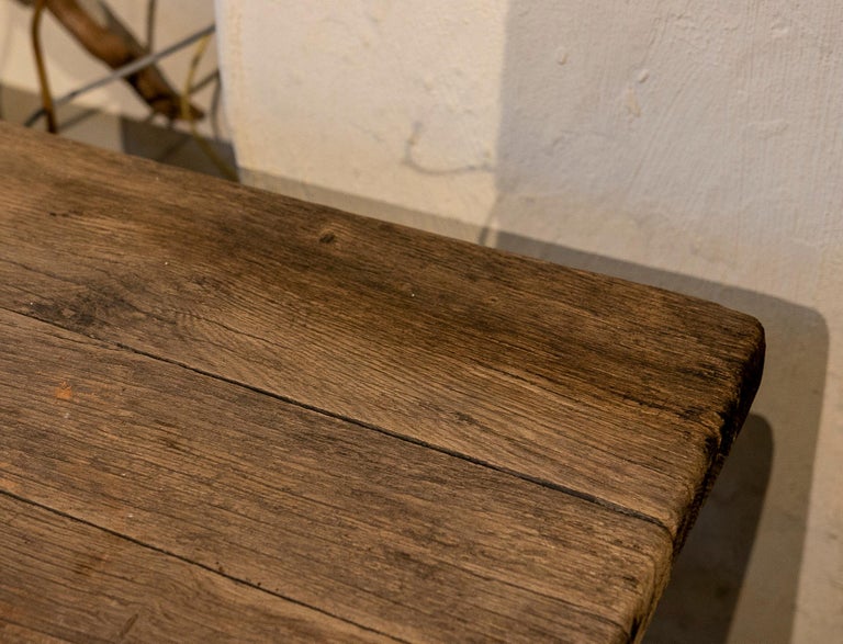 19th Century Spanish Wooden Side Table Unit Legs with Crossbars For ...