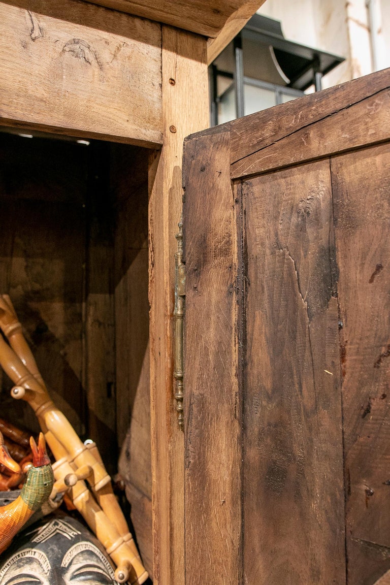 19th Century Spanish Wooden Wardrobe with Two Doors and Iron Fittings ...