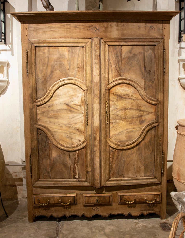 19th Century Spanish Wooden Wardrobe with Two Doors and Iron Fittings ...