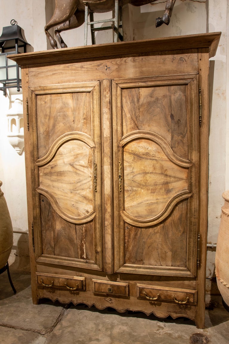 19th Century Spanish Wooden Wardrobe with Two Doors and Iron Fittings ...