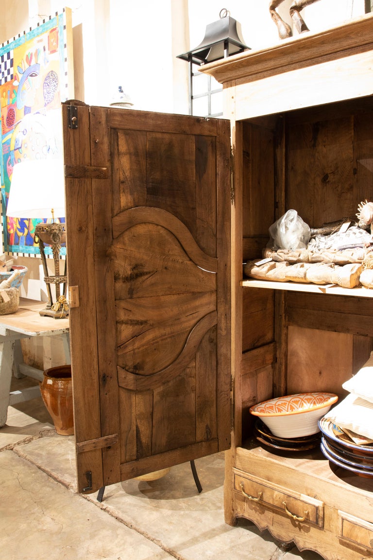 19th Century Spanish Wooden Wardrobe with Two Doors and Iron Fittings ...