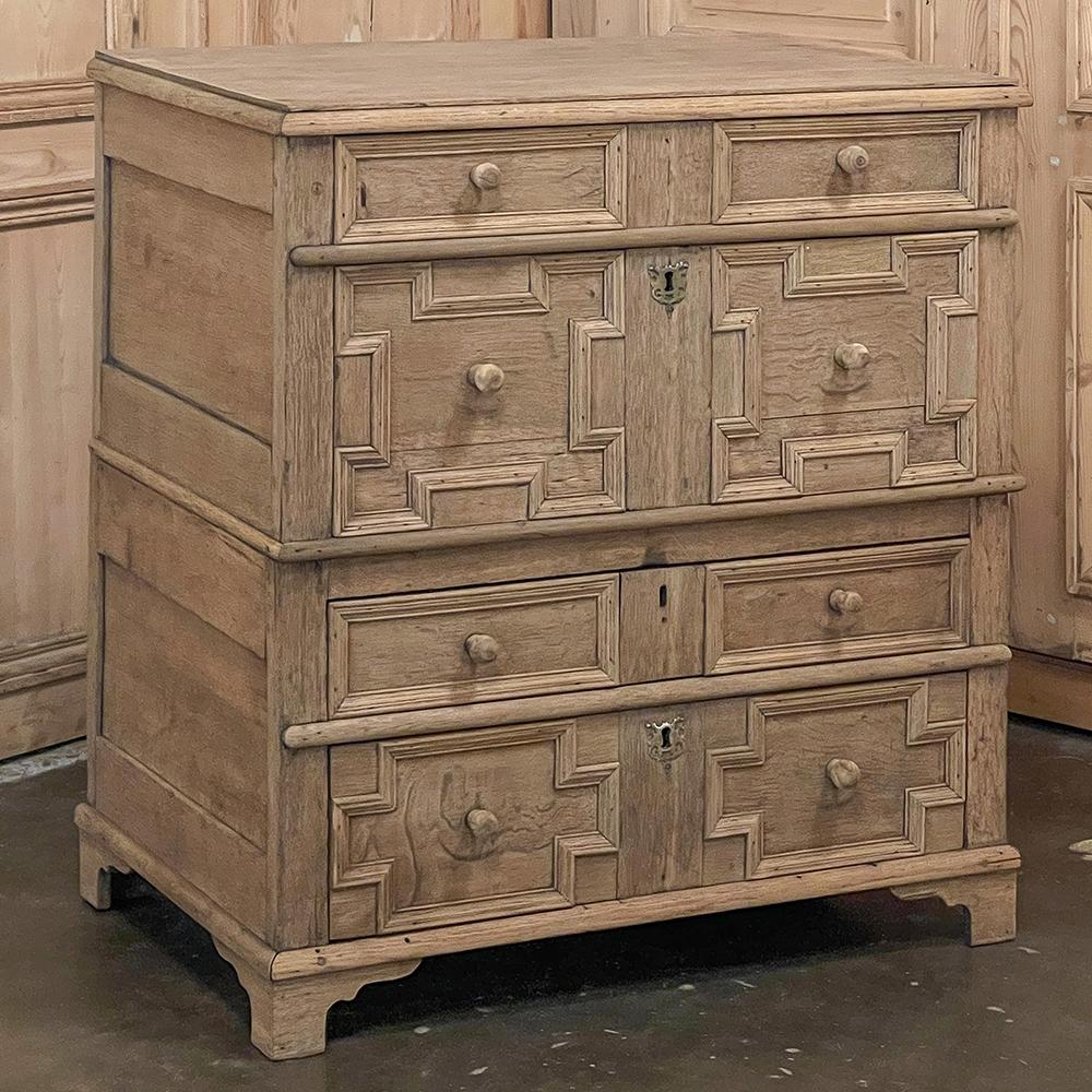 19th Century Stacked Jacobean Chest of Drawers, Cabinet at 1stDibs