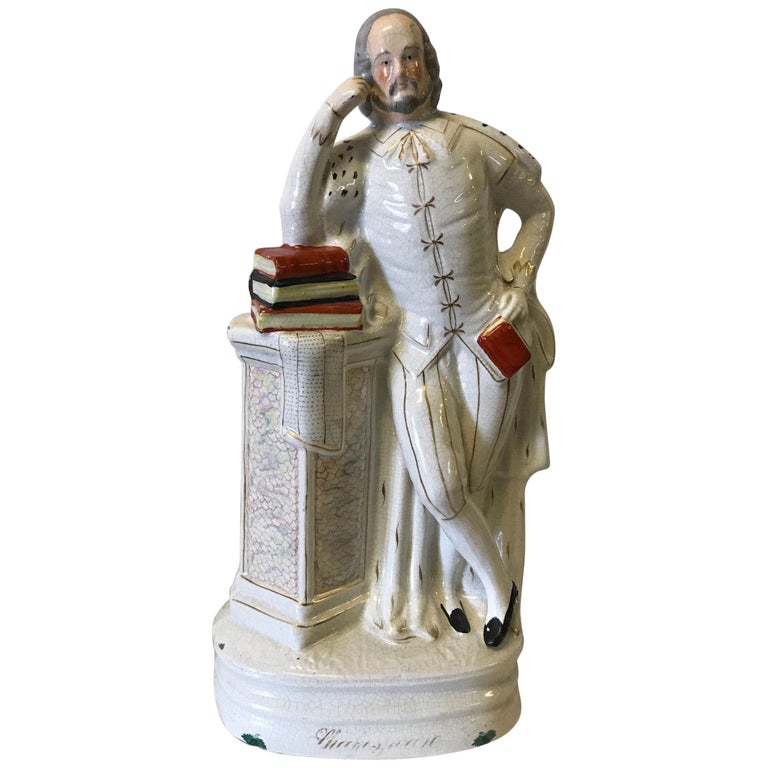 19th Century Staffordshire Portrait Figure of Shakespeare at 1stDibs