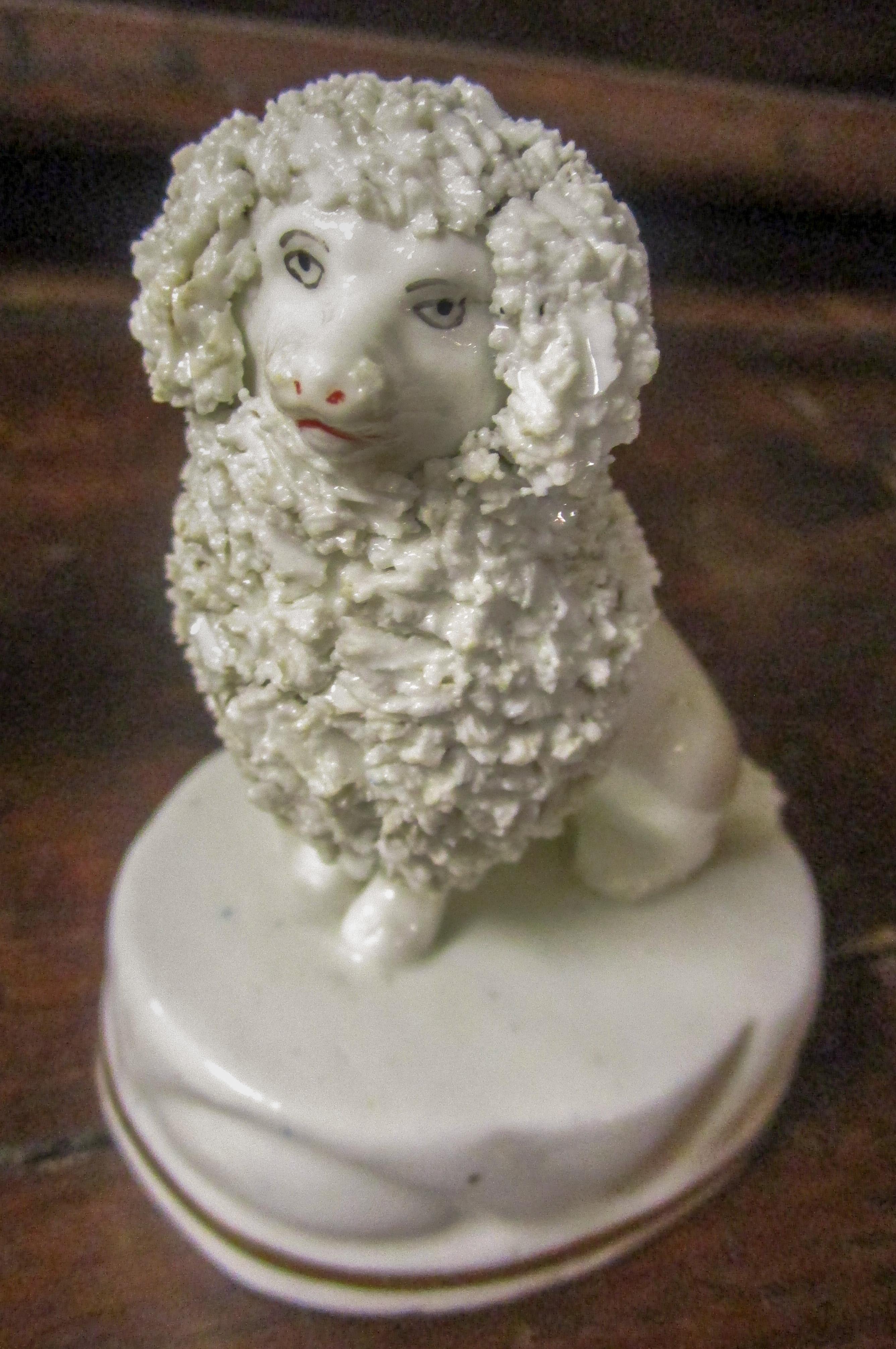 19th Century Staffordshire Pottery Poodle Pair, Petite Size at 1stDibs ...