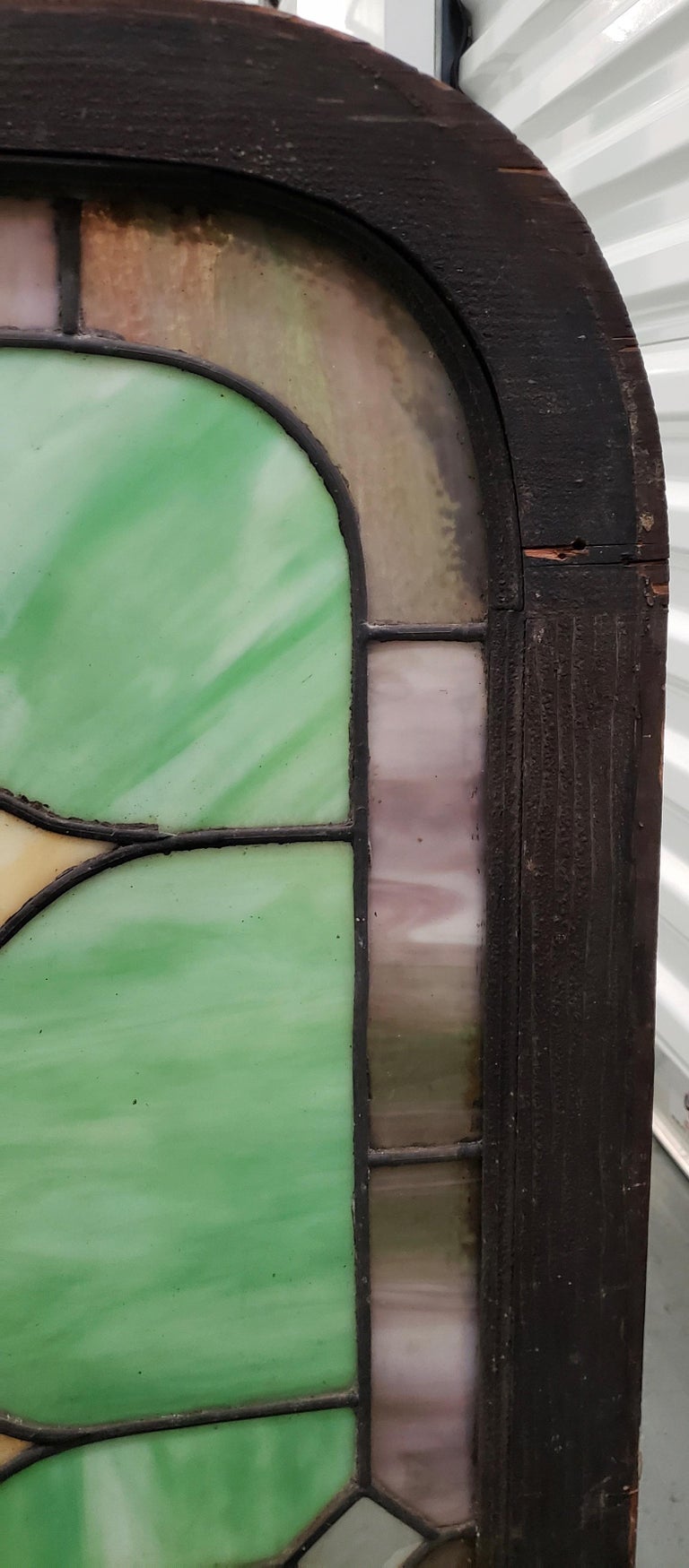 19th Century Stained Glass Victorian House Number Window Panel, circa ...