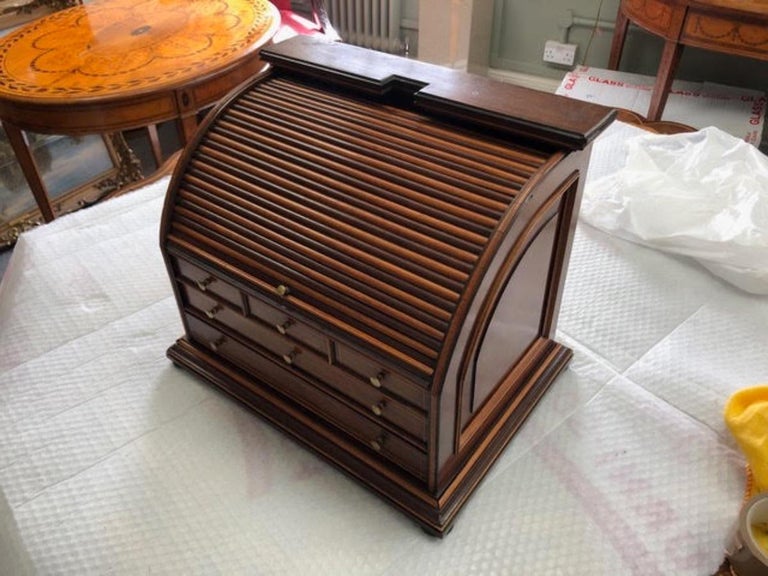 19th Century Stationary Roll Top Bureau/Box For Sale at 1stDibs