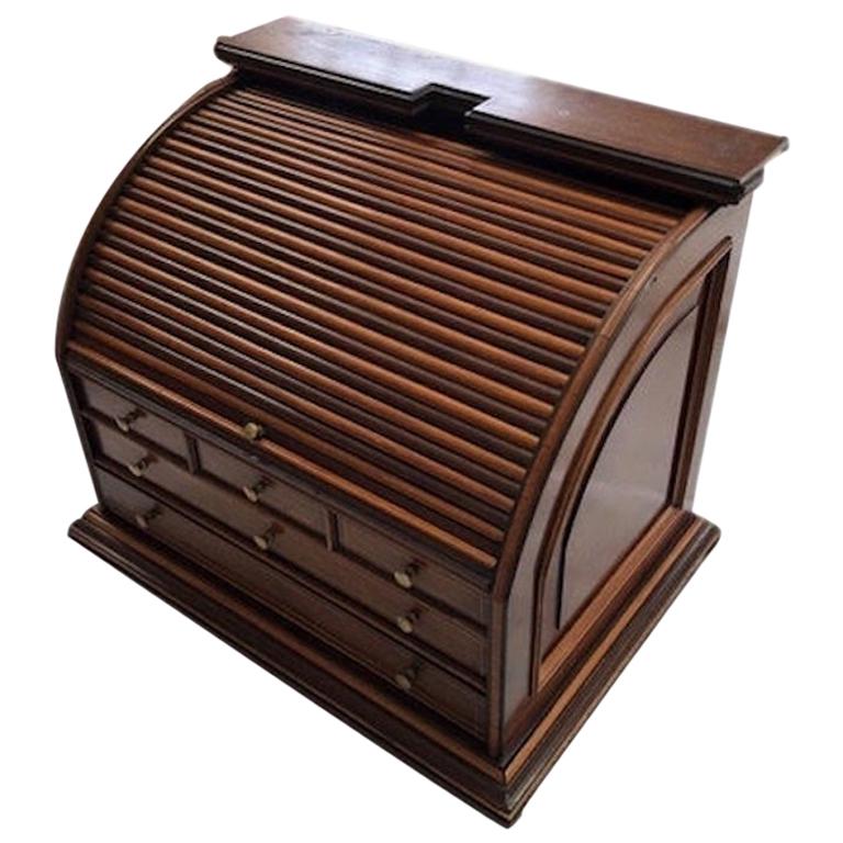 19th Century Stationary Roll Top Bureau/Box For Sale at 1stDibs