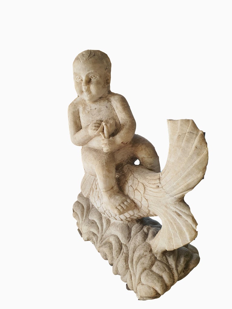 19th Century Statuary White Marble Sculpture For Sale at 1stDibs