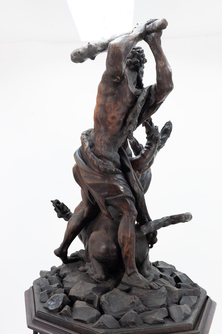 19th Century Statue Hercules Slaying the Hydra at 1stDibs