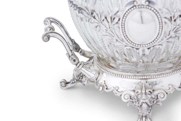 19th Century Sterling Silver / Cut Crystal Barware Server For Sale at ...