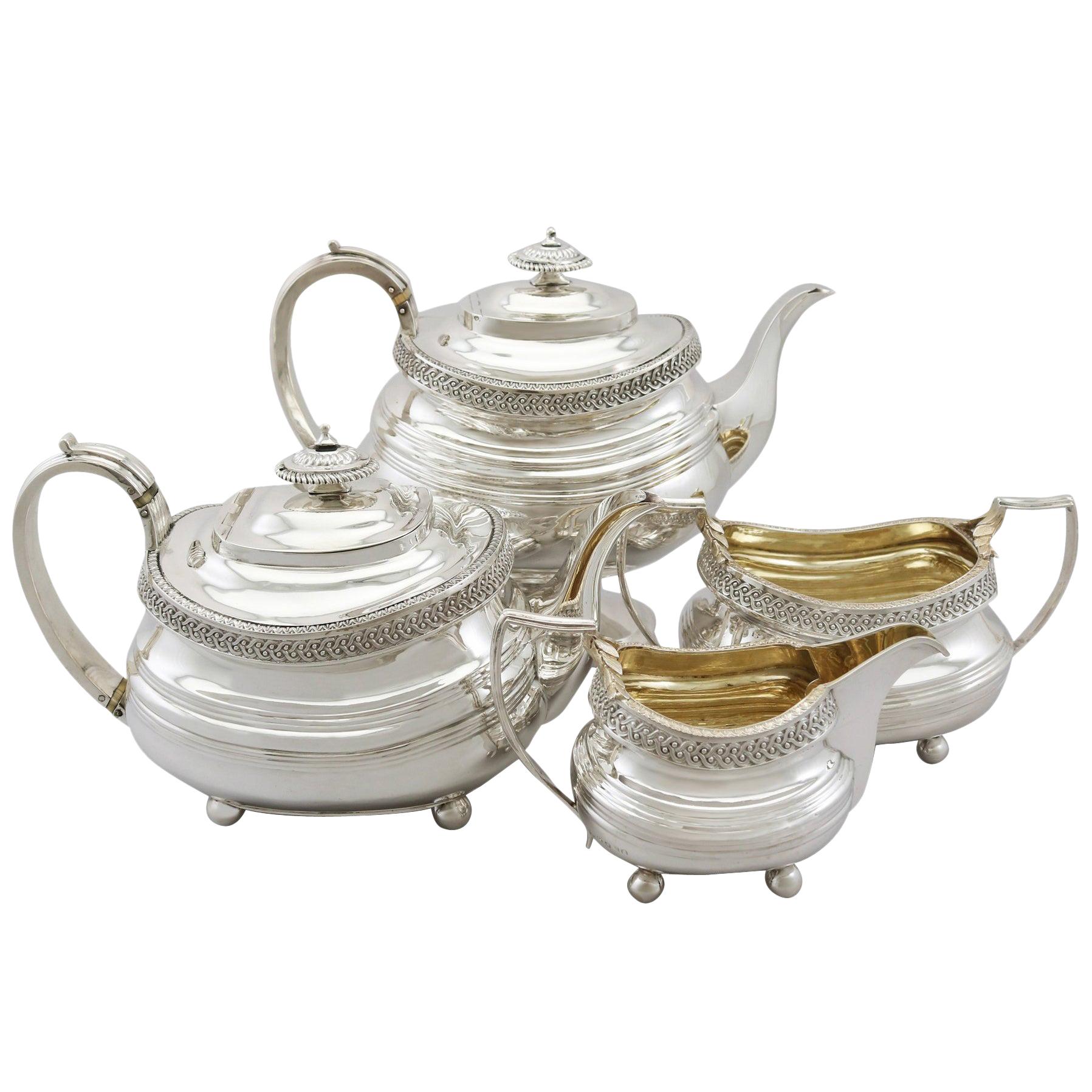 19th Century Hand Made Oversized Sterling Silver Tea and Coffee Service ...