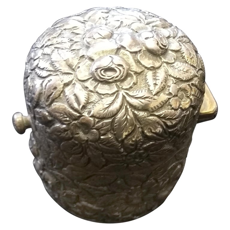 19th Century Sterling Silver Inkwell For Sale at 1stDibs