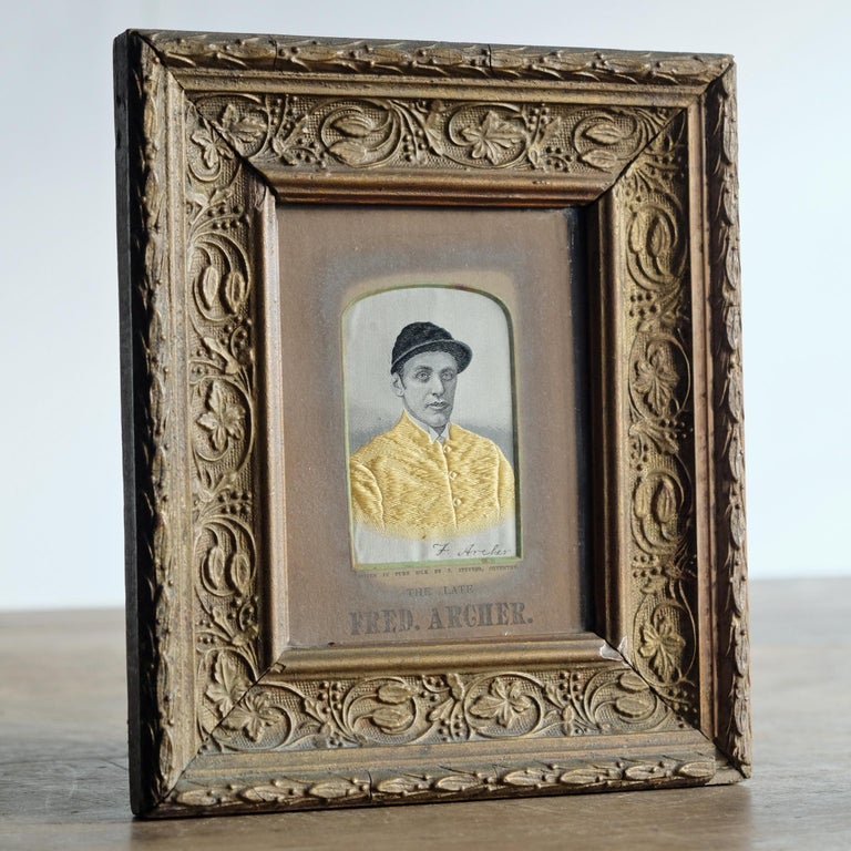 19th Century Stevengraph of Jockey Fred Archer, Silk Picture, Art ...