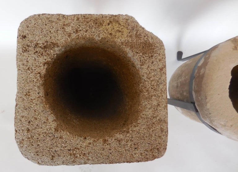 19th Century Stone Water Filter/Planter on Iron Base - ONLY LEFT ...