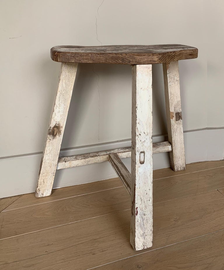 19th Century Stool Original Paint For Sale at 1stDibs