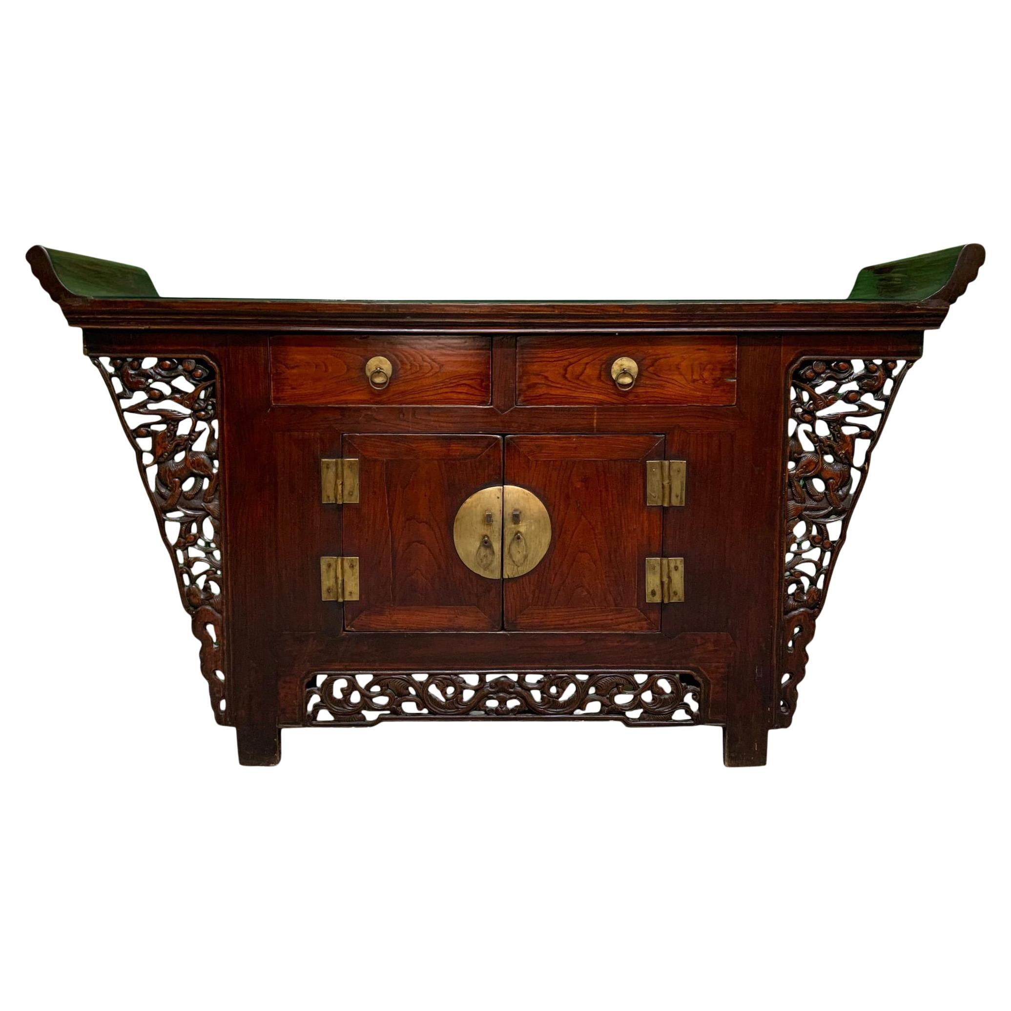 19th Century Chinese Ancient Cedar Sideboard For Sale at 1stDibs