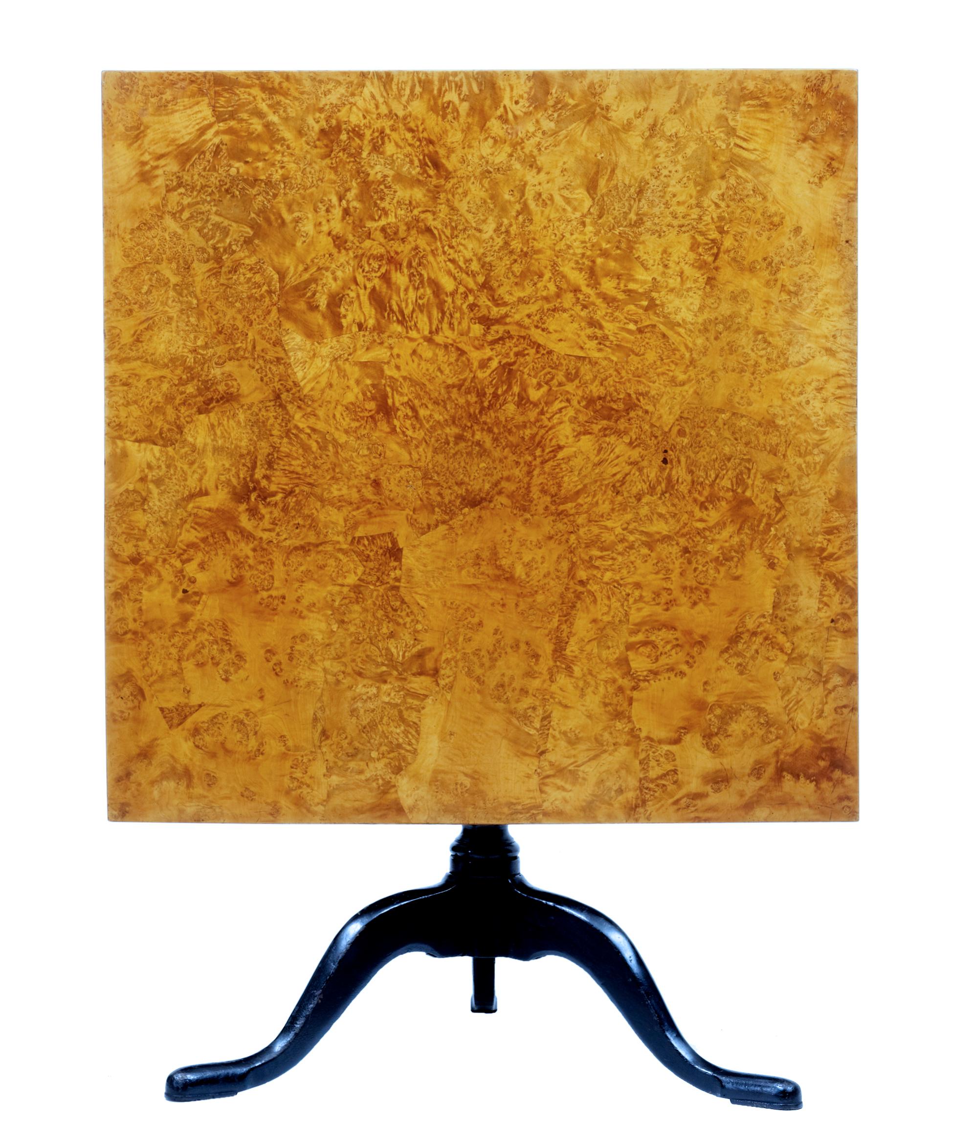 19th Century Swedish Birch Root Tilt Top Table at 1stDibs
