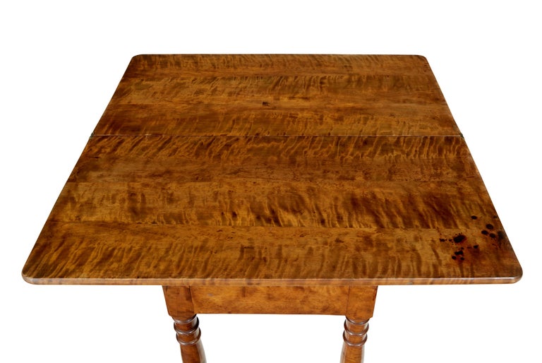 19th Century, Swedish Birch Tea Table For Sale at 1stDibs