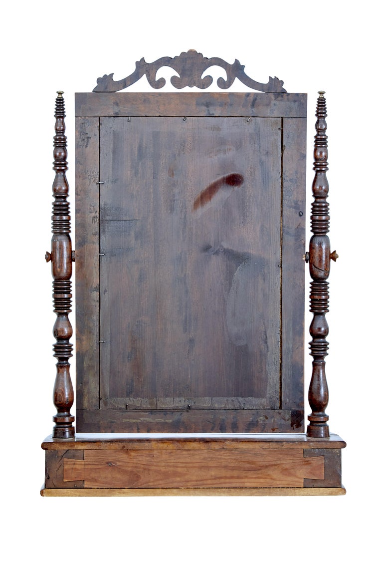 19th Century Swedish Birch Vanity Mirror For Sale at 1stDibs