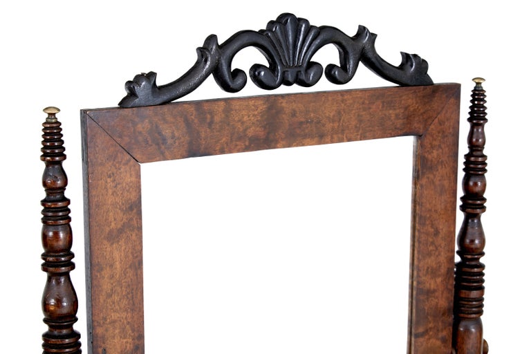 19th Century Swedish Birch Vanity Mirror For Sale at 1stDibs