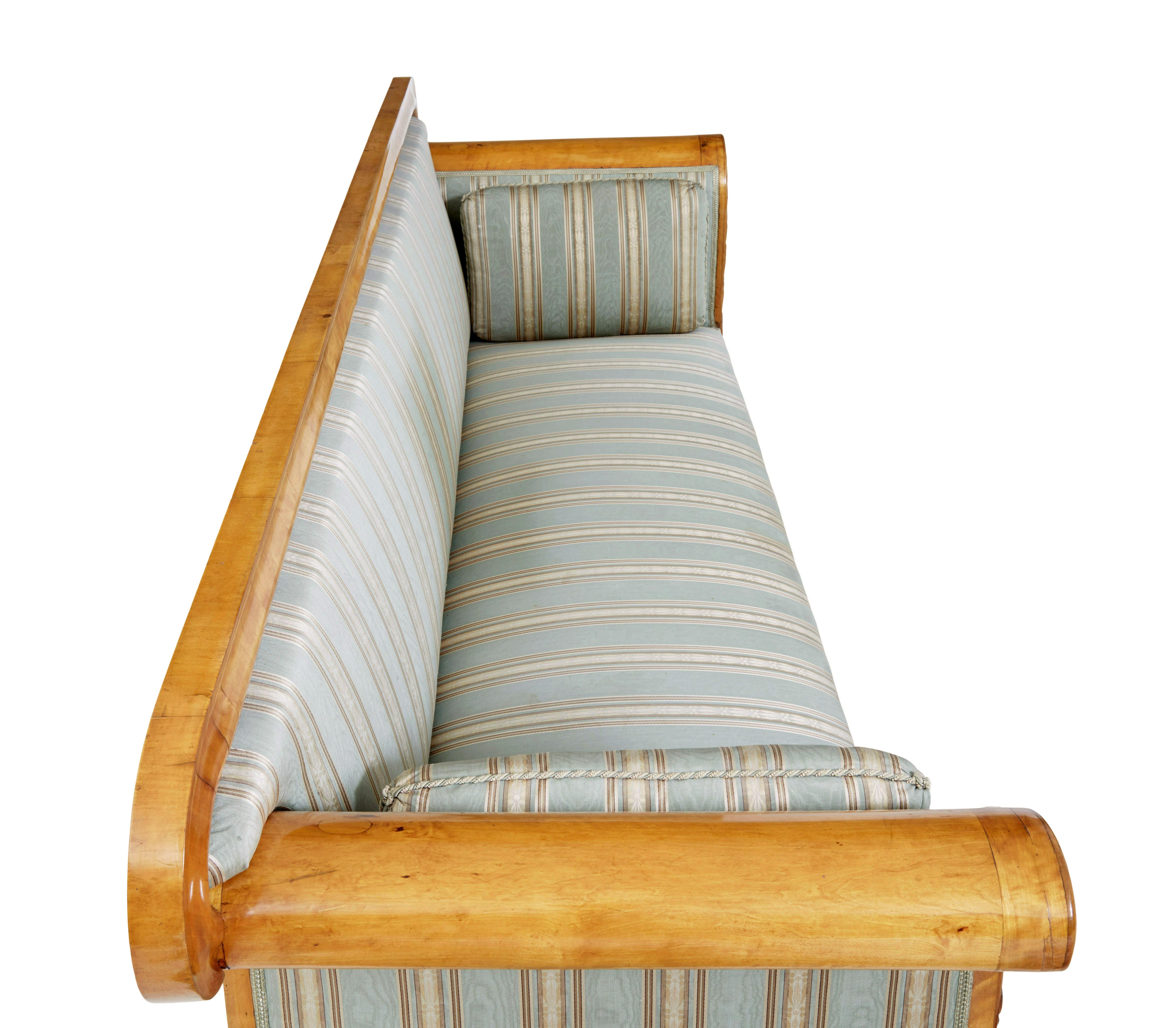 19th century Swedish carved birch sofa For Sale at 1stDibs