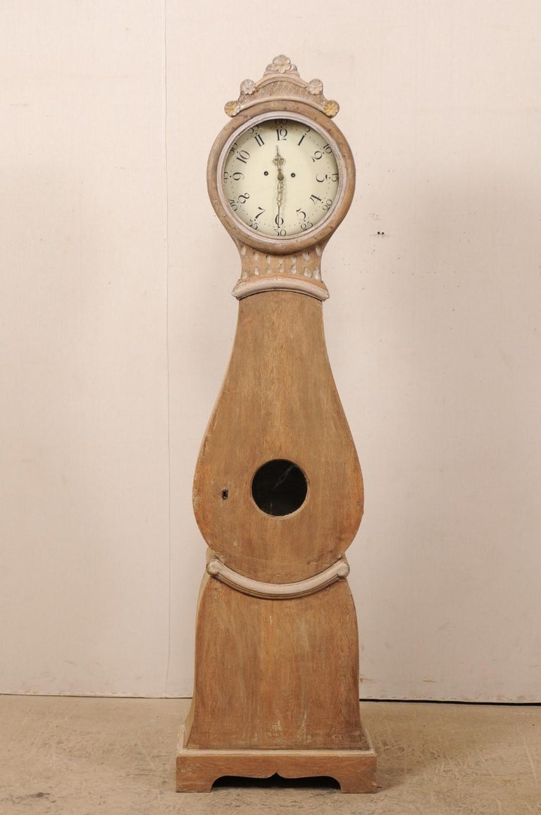 19th Century Swedish Clock with Carved Floral Bonnet at 1stDibs ...