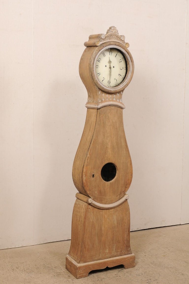 19th Century Swedish Clock with Carved Floral Bonnet at 1stDibs ...