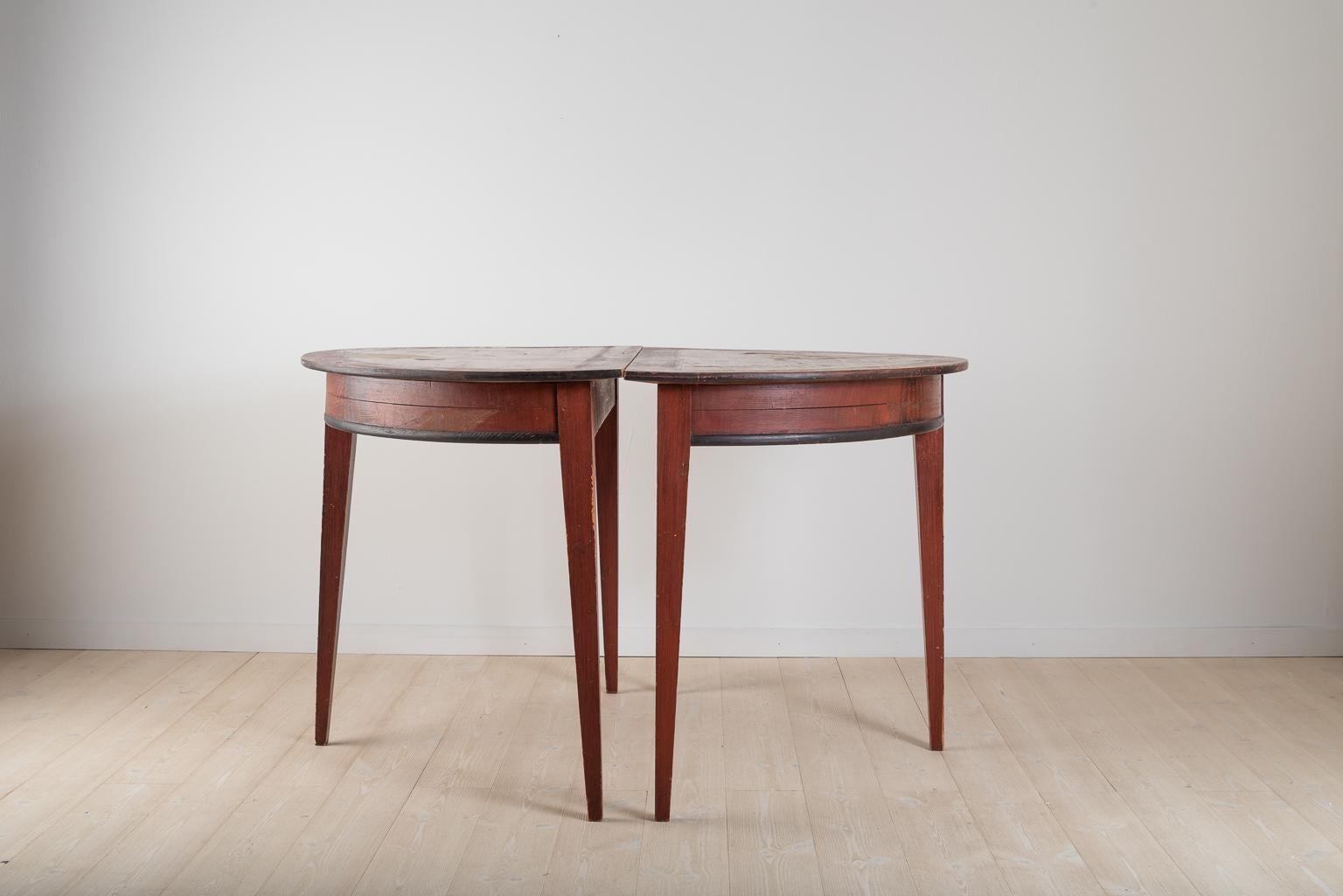 19th Century Swedish Demilune Table at 1stDibs