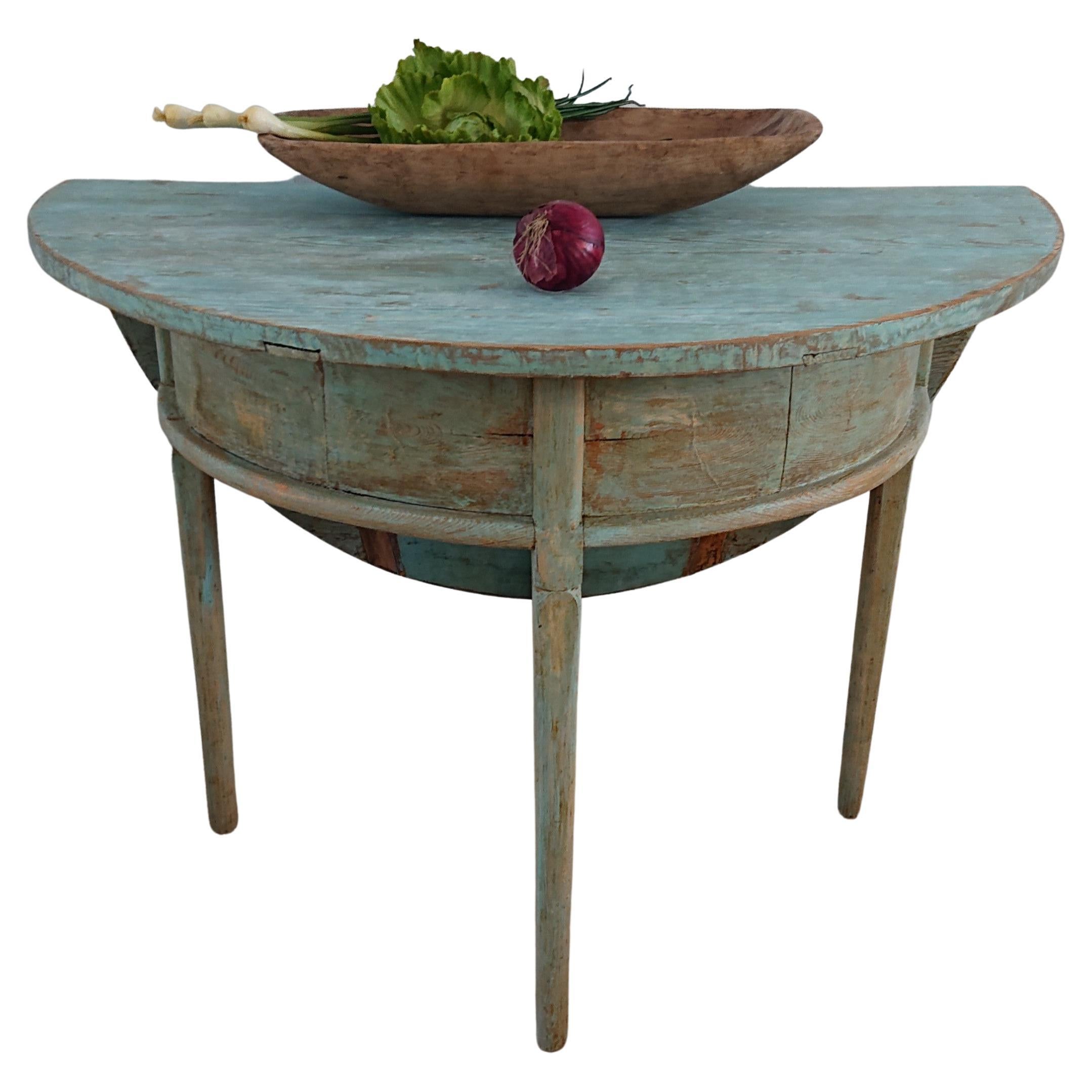 Swedish Gustavian Style Painted Coffee Table with Drop Leaves, 20th ...