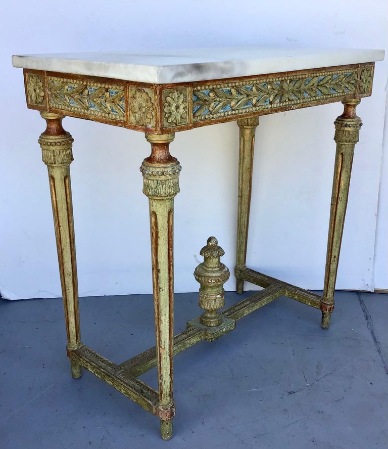 19th Century Swedish Gustavian Painted Giltwood Console Table For Sale ...