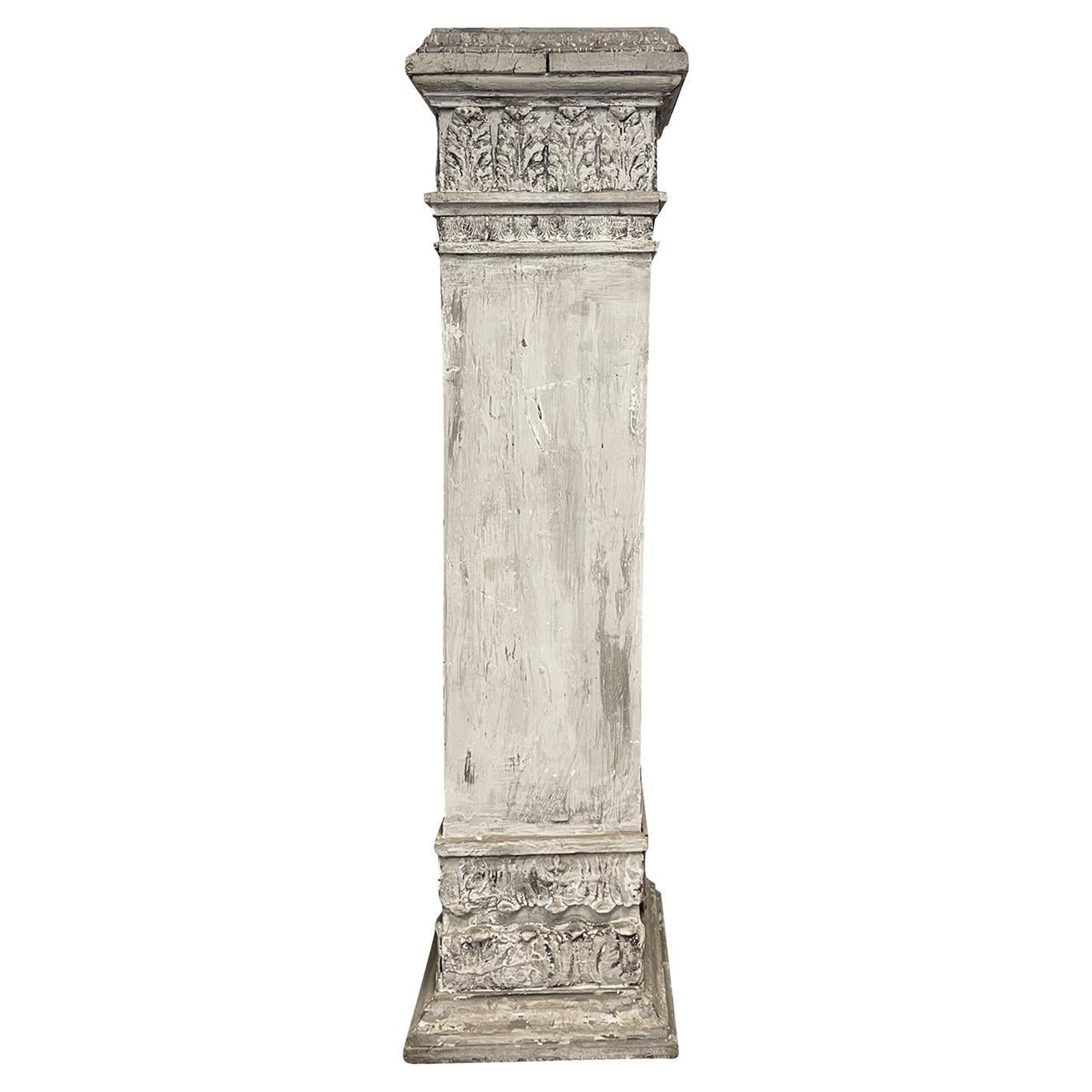 19th Century Swedish Gustavian Pinewood Column, Antique Scandinavian ...