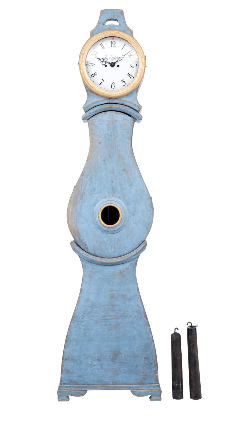 19th Century Swedish Painted Mora Longcase Clock at 1stDibs | mora ...
