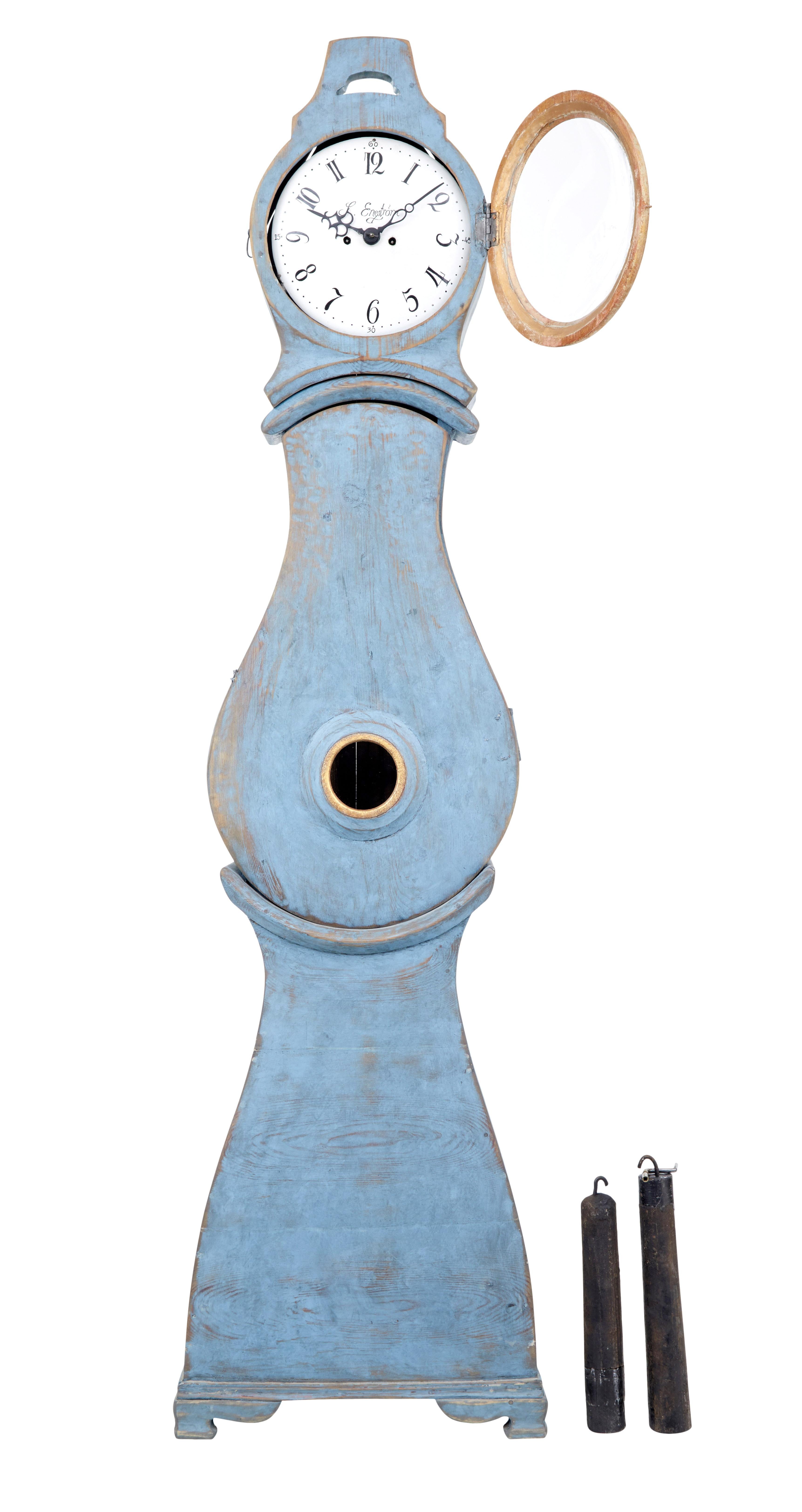 19th Century Swedish Painted Mora Longcase Clock at 1stDibs | mora ...