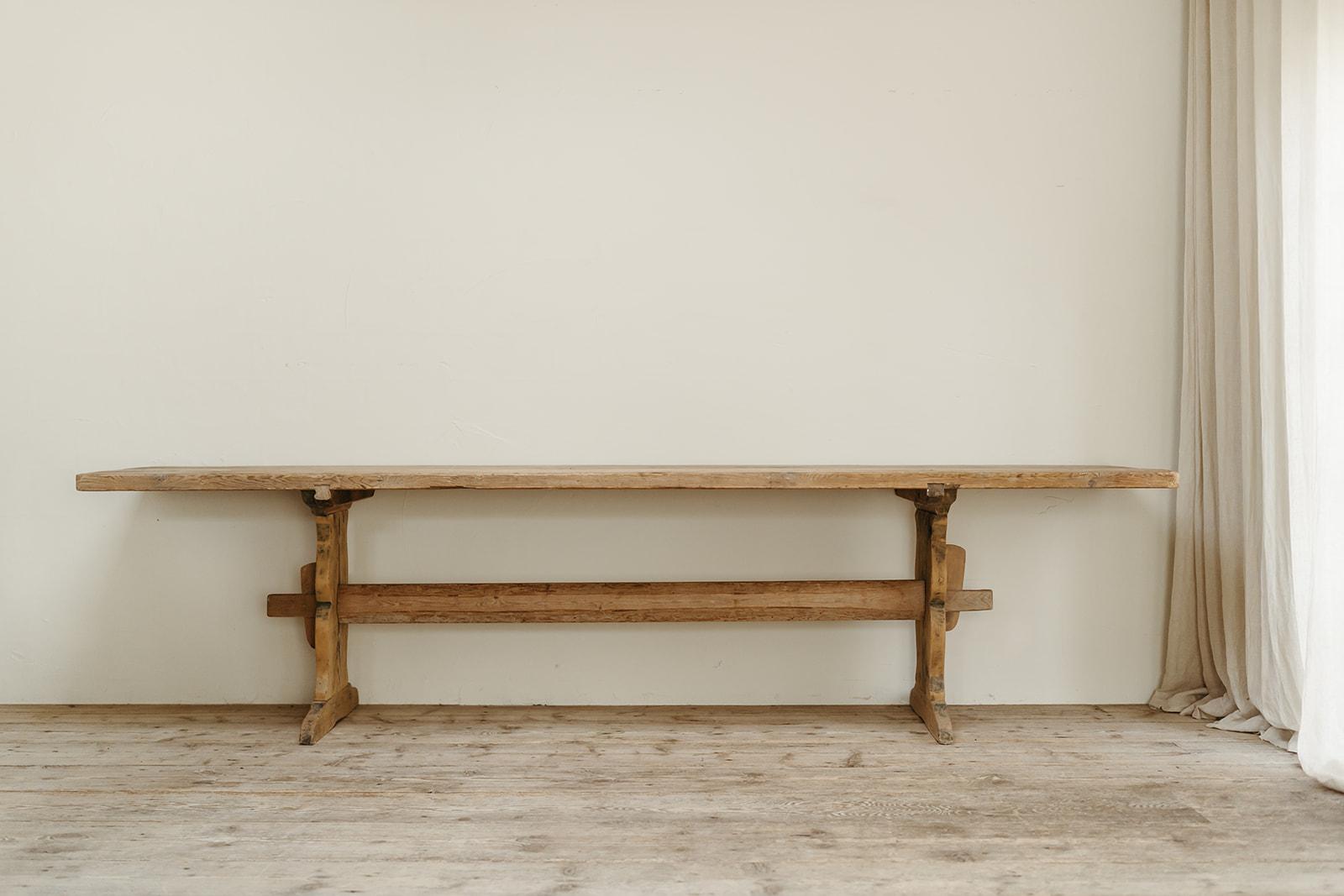 19th century Swedish pinewood bock table ... For Sale at 1stDibs