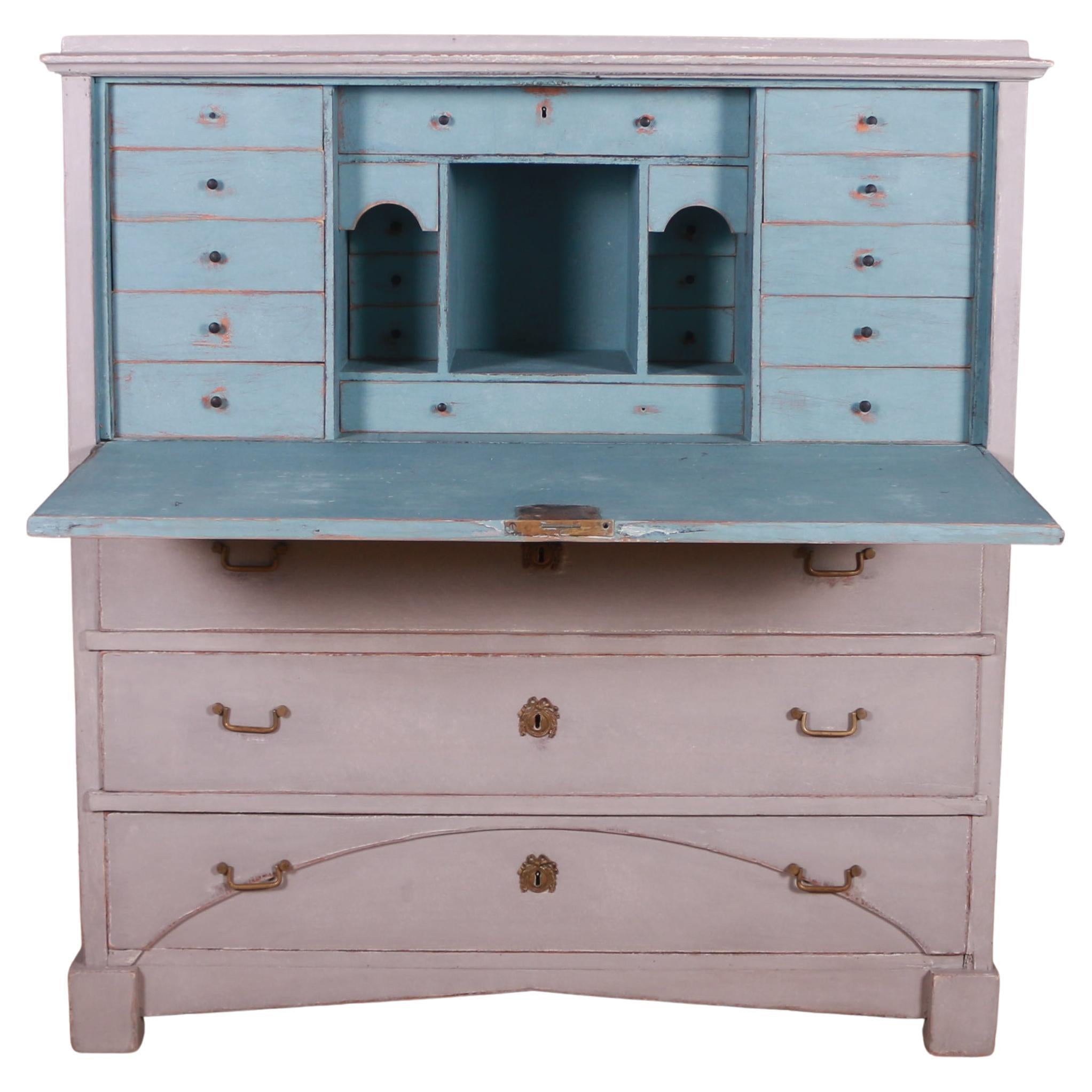 English Painted Bureau at 1stDibs