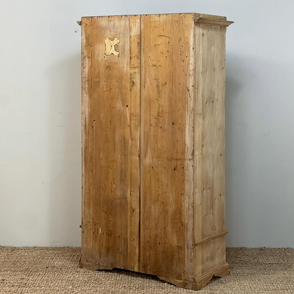 19th Century Swedish Stripped Pine Bonnetiere ~ Wardrobe For Sale at 1stDibs