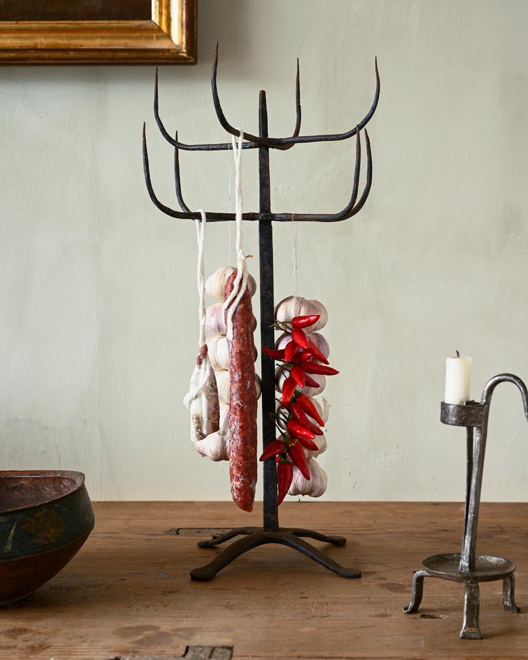 19th Century Swedish Wrought Iron Table Game Hanger For Sale at 1stDibs